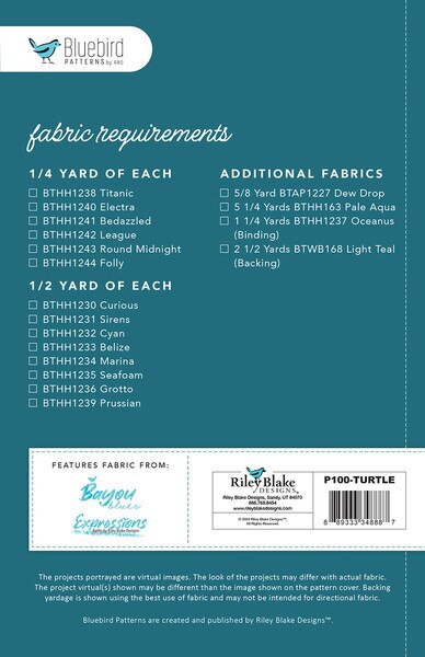 Bluebird Patterns Turtle Migration Quilt Pattern | Riley Blake Designs