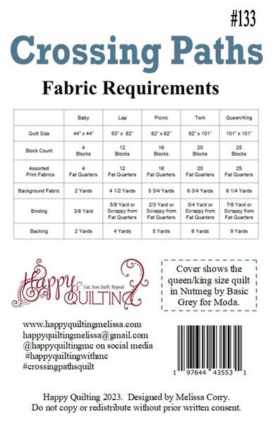 Melissa Corry Crossing Paths Quilt Pattern | Riley Blake Designs