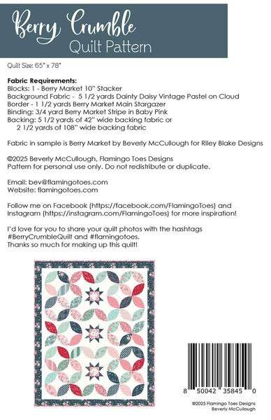 Beverly McCullough Berry Crumble Quilt Pattern | Riley Blake Designs