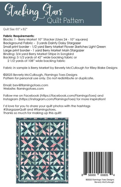 Beverly McCullough Stacking Stars Quilt Pattern | Riley Blake Designs