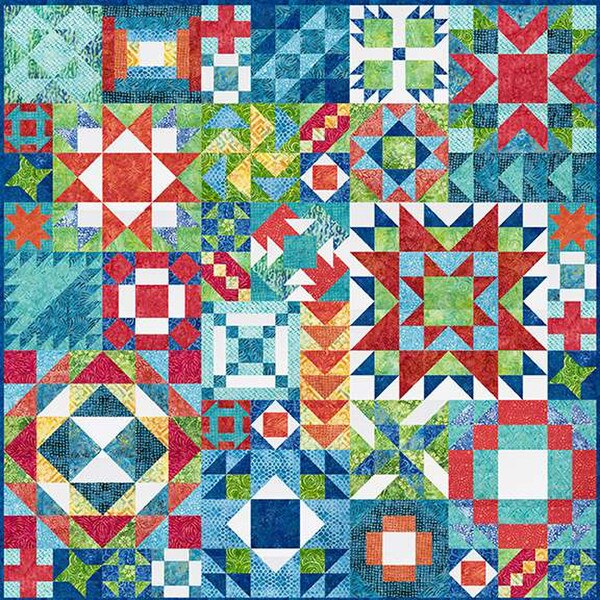 Material Girl Quilts Circle City Sampler Quilt Pattern | Riley Blake ...