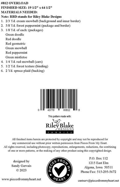 Sandy Gervais Overload Runner Pattern | Riley Blake Designs