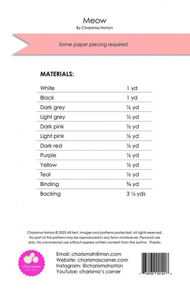 Charisma Horton Meow Quilt Pattern | Riley Blake Designs