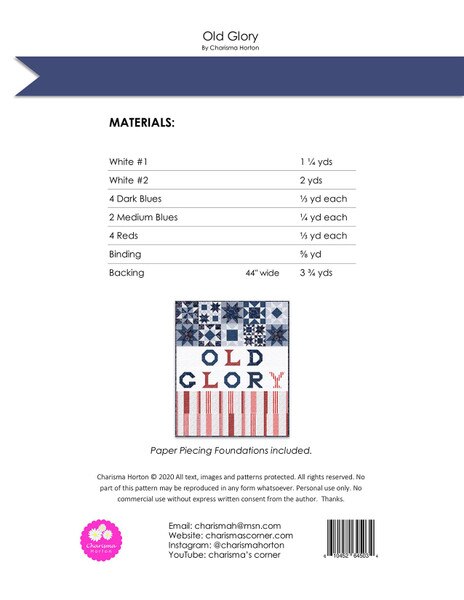 Charisma Horton Old Glory Quilt Pattern | Riley Blake Designs