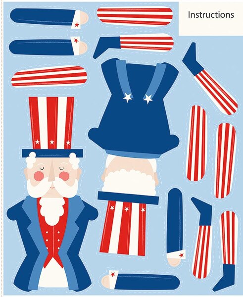 Firecracker Uncle Sam Panel | Riley Blake Designs