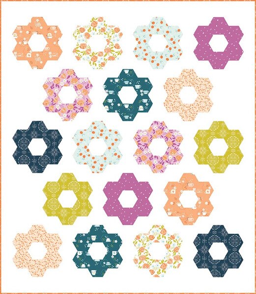 Fran Gulick Hexie Blooms Quilt Pattern | Riley Blake Designs