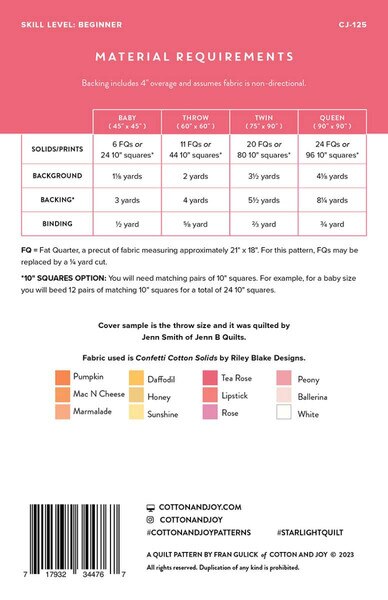 Fran Gulick Starlight Quilt Pattern | Riley Blake Designs