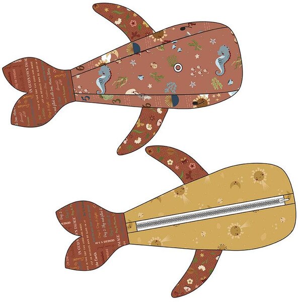 Jennifer Long Whale Zipper Pouch Pattern | Riley Blake Designs