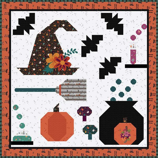 Jennifer Long Little Witch Sampler Mini Quilt Pattern | Riley Blake Designs