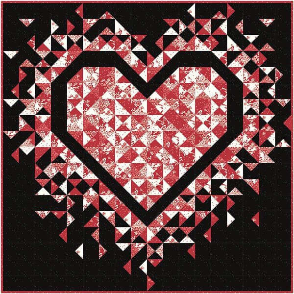 Slice of Pi Quilts Mini Exploding Heart Quilt Pattern | Riley Blake Designs