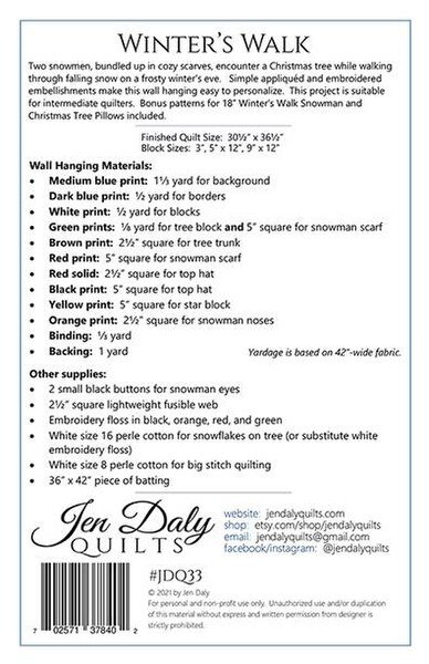 Jen Daly Quilts Winter's Walk Quilt Pattern | Riley Blake Designs
