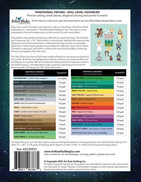 Art East Quilting Co. Sew Place Like Home Quilt Pattern | Riley Blake ...