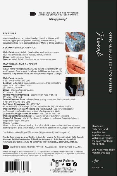 Sallie Tomato Novak Bag Pattern | Riley Blake Designs