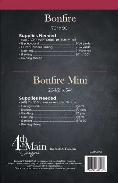 4th & Main Designs Bonfire Quilt Pattern | Riley Blake Designs