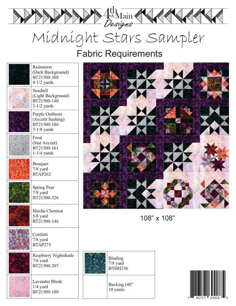 4th & Main Designs Midnight Stars Quilt Pattern | Riley Blake Designs