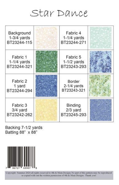 4th & Main Designs Star Dance Quilt Pattern | Riley Blake Designs