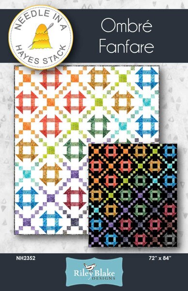 Needle in a Hayes Stack Ombre Fanfare Quilt Pattern | Riley Blake Designs