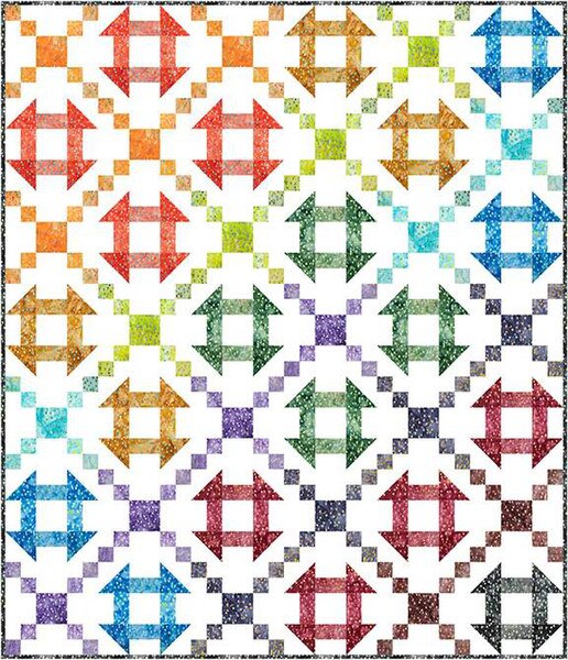 Needle in a Hayes Stack Ombre Fanfare Quilt Pattern | Riley Blake Designs