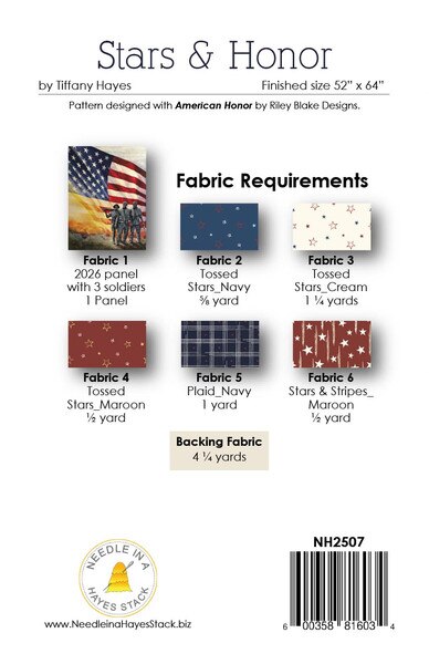 Needle in a Hayes Stack Stars & Honor Quilt Pattern | Riley Blake Designs