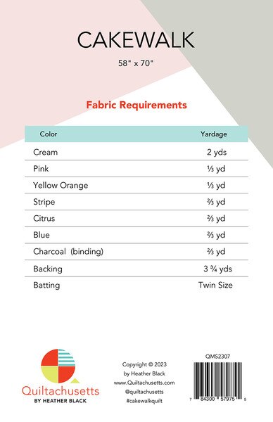 Quiltachusetts Cakewalk Quilt Pattern | Riley Blake Designs