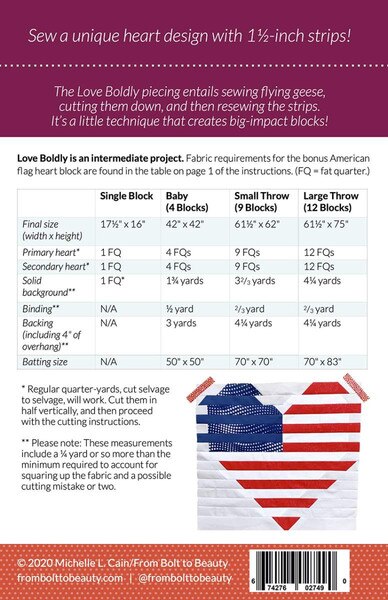 From Bolt to Beauty Love Boldly Quilt Pattern | Riley Blake Designs