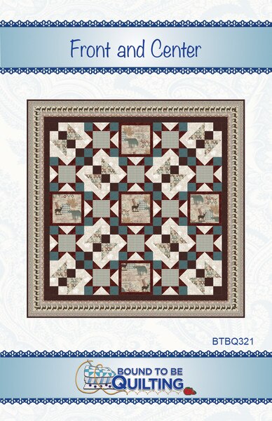 Bound To Be Quilting Front and Center Quilt Pattern | Riley Blake Designs