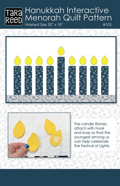 Tara Reed Hanukkah Interactive Menorah Quilt Pattern | Riley Blake Designs