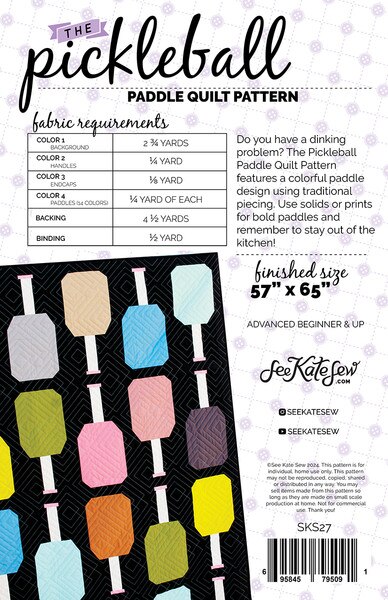 See Kate Sew The Pickleball Paddle Quilt Pattern | Riley Blake Designs