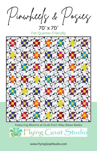 Flying Goat Studio Pinwheels & Posies Quilt Pattern | Riley Blake Designs