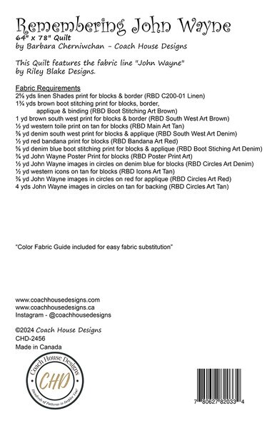 Coach House Designs Remembering John Wayne | Riley Blake Designs