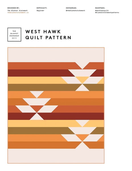 The Blanket Statement Quilt Co. West Hawk Quilt Pattern | Riley Blake ...