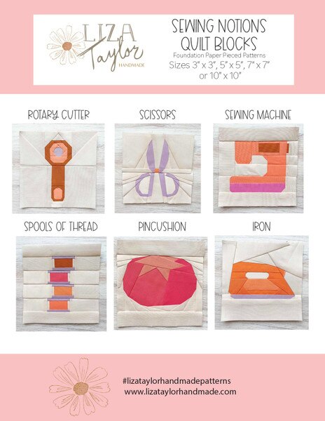 Liza Taylor Handmade Sewing Notions Quilt Blocks Pattern | Riley Blake ...