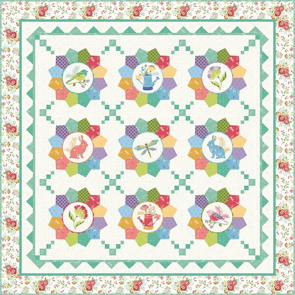 Cherry Blossoms Quilting Dresden Garden Quilt Pattern | Riley Blake Designs