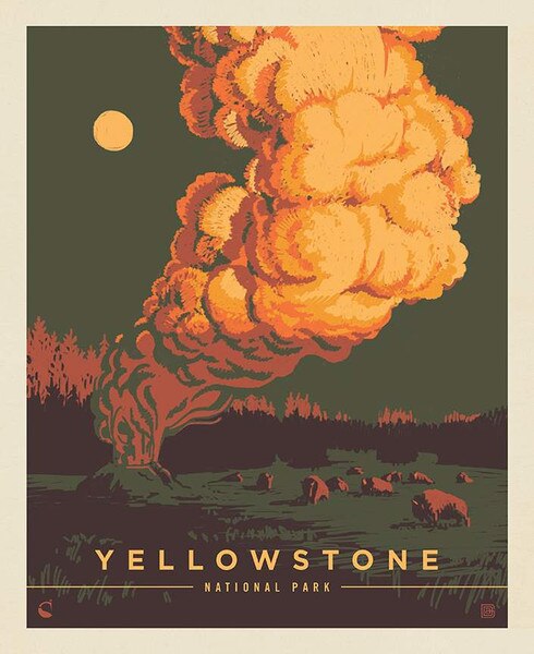 National Parks Yellowstone Poster Panel | Riley Blake Designs