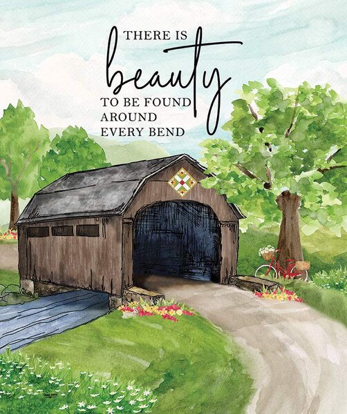Covered Bridges in Spring There Is Beauty Panel | Riley Blake Designs