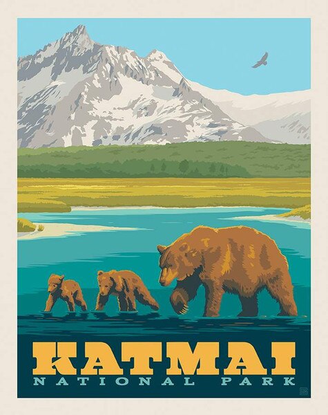 Alaska Katmai National Park Poster Panel | Riley Blake Designs