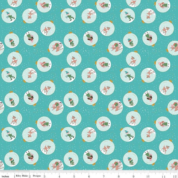 Claus & Co. Ornaments Blue Sparkle | Riley Blake Designs