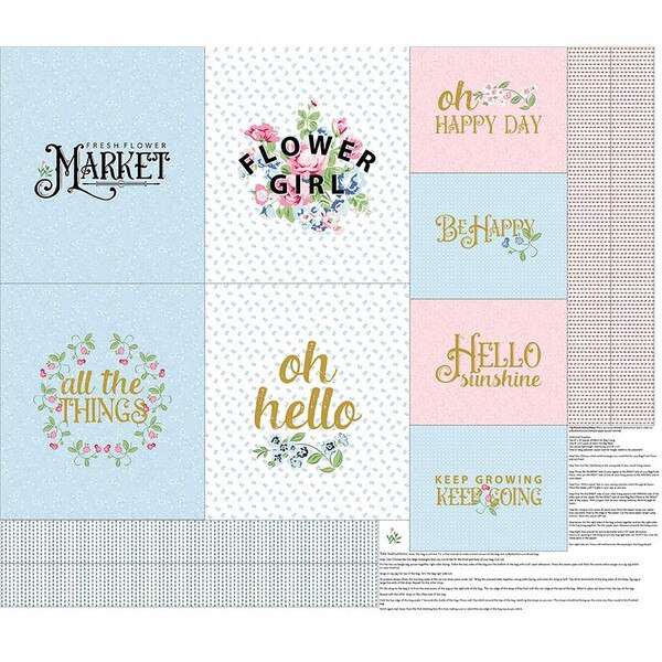 Tulip Cottage Sparkle Home Décor Zipper Pouch and Tote Panel | Riley ...