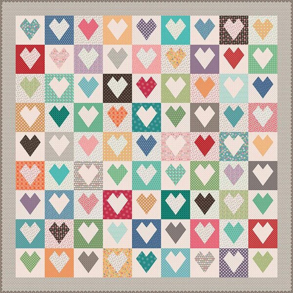 Lori Holt 10" Heart Quilt Paper | Riley Blake Designs