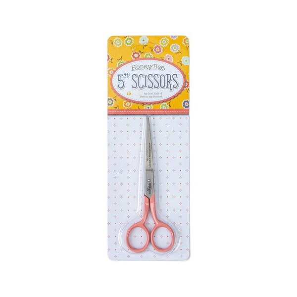 Lori Holt Honey Bee 5" Scissors Coral | Riley Blake Designs